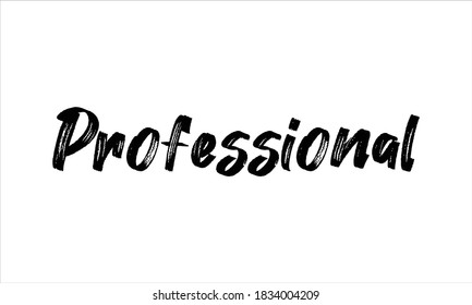 Professional Typography Hand Drawn Brush Lettering Stock Vector ...