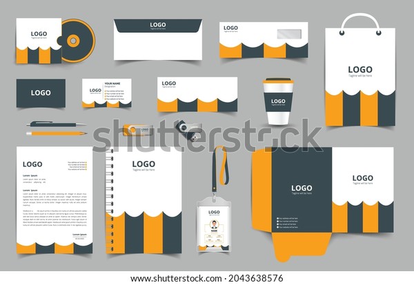 Professional Universal Branding Design Kit Corporate Stock Vector ...