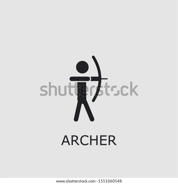 Professional Vector Archer Icon Archer Symbol Stock Vector (Royalty ...
