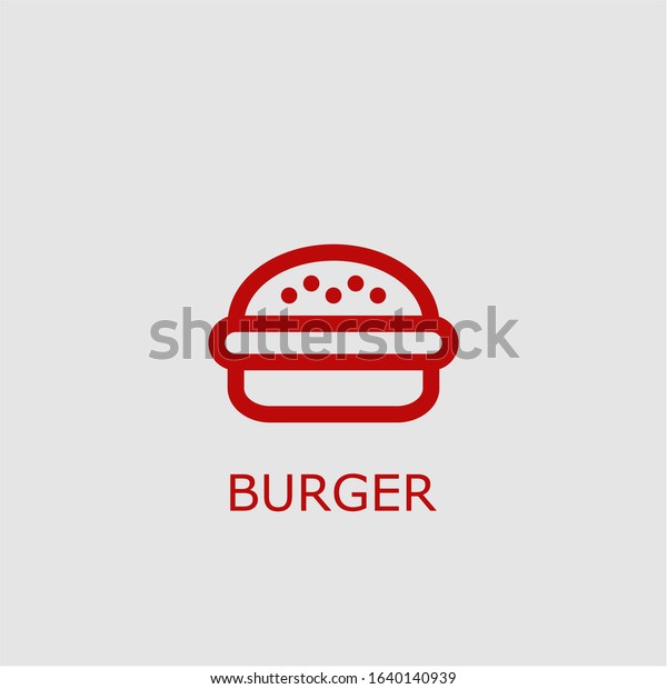 Professional Vector Burger Icon Burger Symbol Stock Vector (Royalty ...