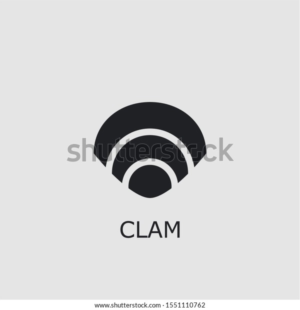 Professional Vector Clam Icon Clam Symbol Stock Vector (Royalty Free ...