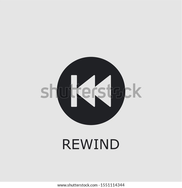 Professional Vector Rewind Icon Rewind Symbol Stock Vector (Royalty ...