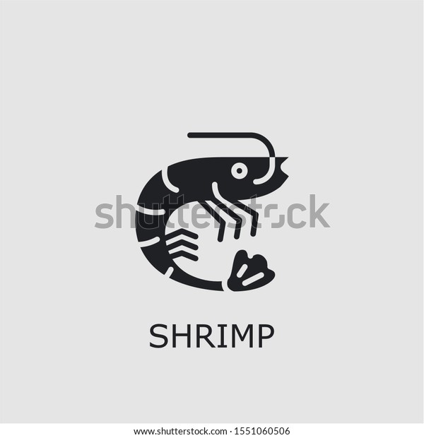 Professional Vector Shrimp Icon Shrimp Symbol Stock Vector (Royalty ...
