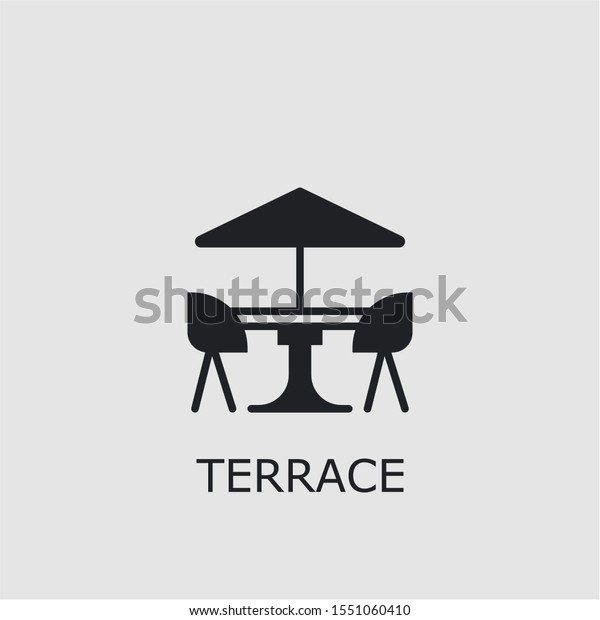 Icono de terraza vectorial profesional. Símbolo de terraza que se puede ...