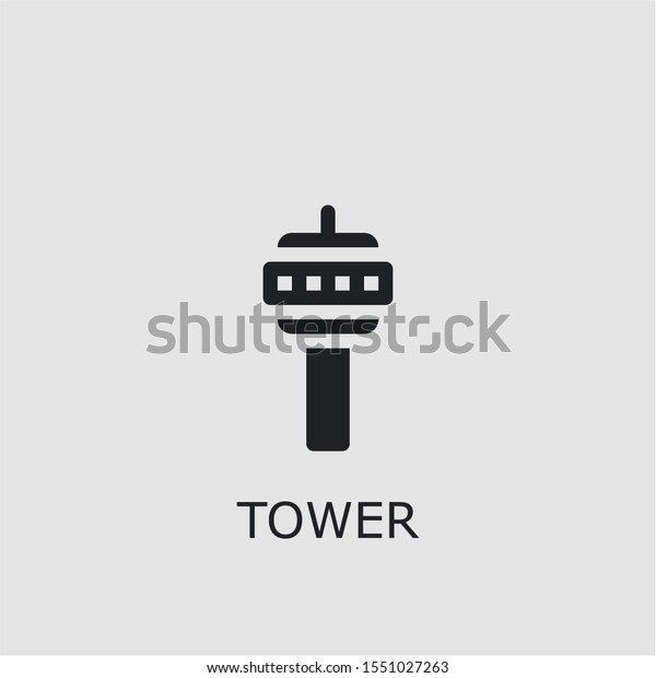 Vektor Stok Professional Vector Tower Icon Tower Symbol (Tanpa Royalti ...