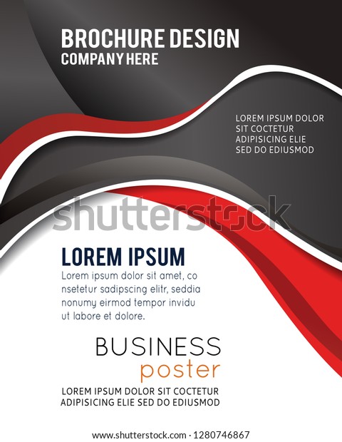 Professional Wave Business Design Layout Template Stock Vector (Royalty ...