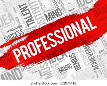 Professional Word Cloud Business Concept Stock Vector (Royalty Free ...