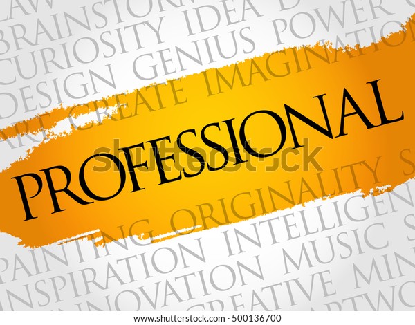 Professional Word Cloud Collage Creative Business Stock Vector (Royalty ...