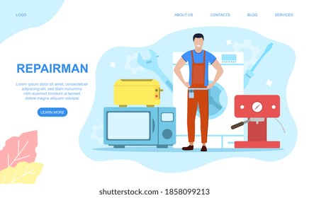 1,704 Cartoon appliance repair Images, Stock Photos & Vectors ...