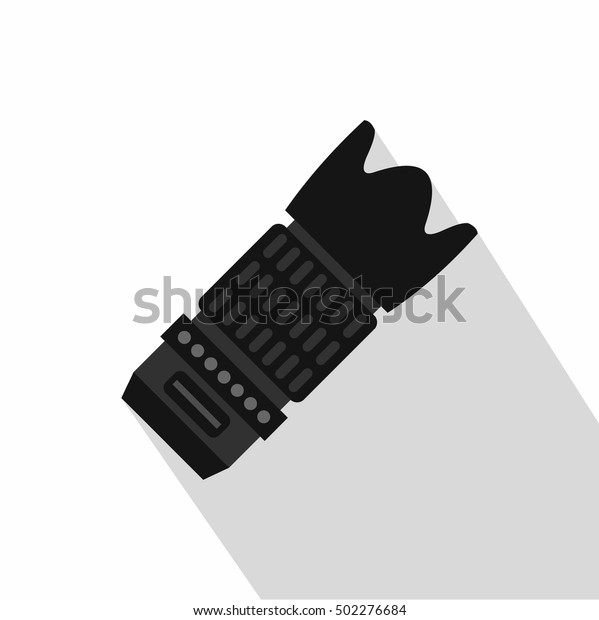 Professional Zoom Lens Icon Flat Illustration Stock Vector (Royalty ...