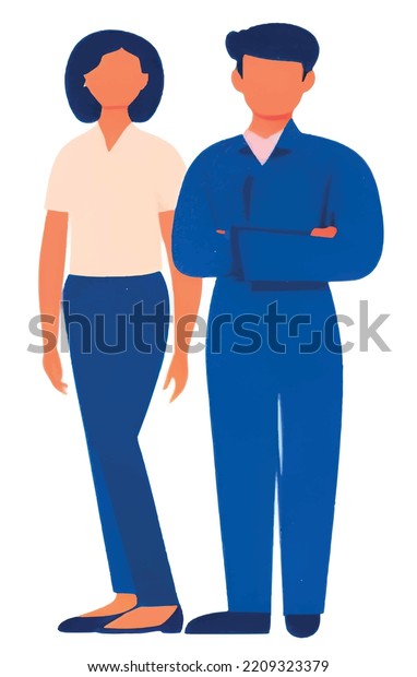 Professions Illustration People Wearing Work Clothes Stock Vector ...
