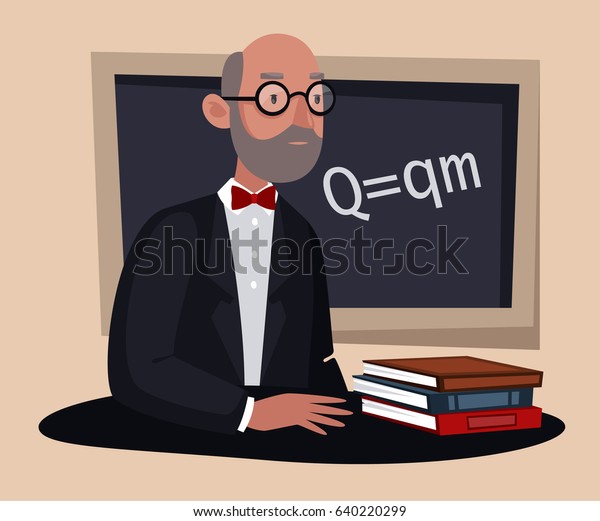 Professor Grey Beard Glasses Suit He Stock Vector (Royalty Free ...
