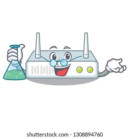 Professor Router Installed Cartoon Wall Stock Vector (Royalty Free ...