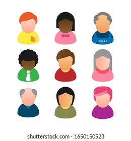 Profile Avatars Vector Illustration Collection Male Stock Vector ...