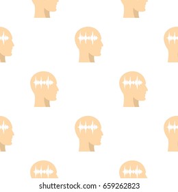 Profile Head Sound Wave Inside Pattern Stock Vector (Royalty Free ...
