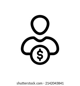 Profile Icon Dollar Sign Icon Vector Stock Vector (Royalty Free ...