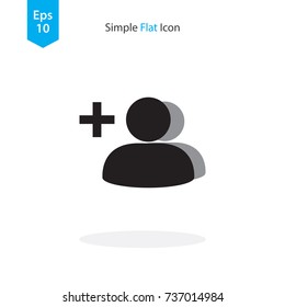Profile Icon Simple Sign Add Person Stock Vector (Royalty Free ...