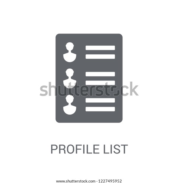 Profile List Icon Trendy Profile List Stock Vector (Royalty Free ...