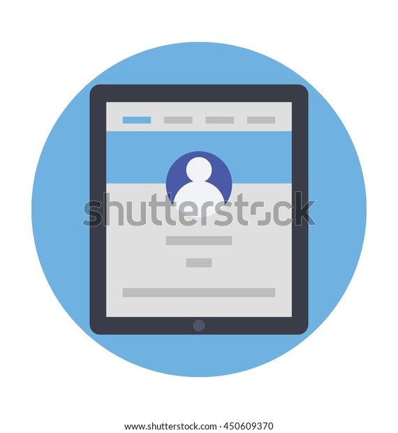 Profile Popup Vector Icon Stock Vector (Royalty Free) 450609370 ...