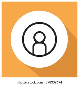 User Profile Icon Outline Simple Flat Stock Vector (Royalty Free ...