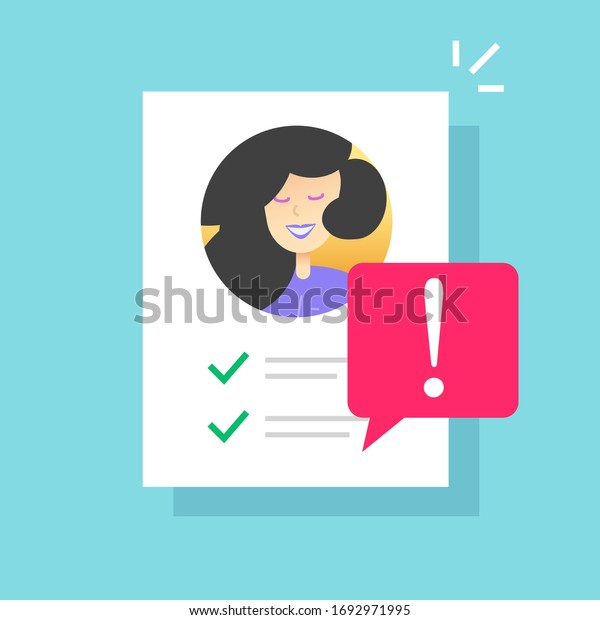 Profile Warning Caution Notice On Personal Stock Vector (Royalty Free ...