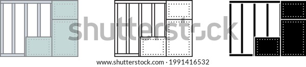 Profiles Plasterboard Icon Vector Illustration Stock Vector (Royalty ...