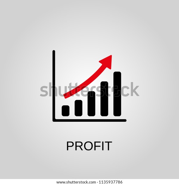 Profit Icon Profit Symbol Flat Design: เวกเตอร์สต็อก (ปลอดค่าลิขสิทธิ์ ...