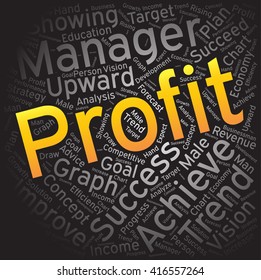 Profit Word Cloud Art Background Stock Vector (Royalty Free) 416557264 ...