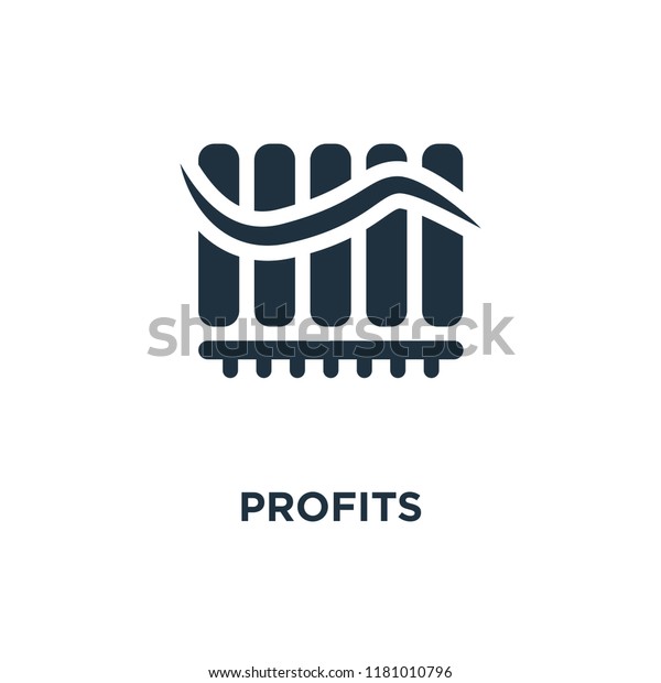Profits Icon Black Filled Vector Illustration Stock Vector (Royalty Free) 1181010796 | Shutterstock