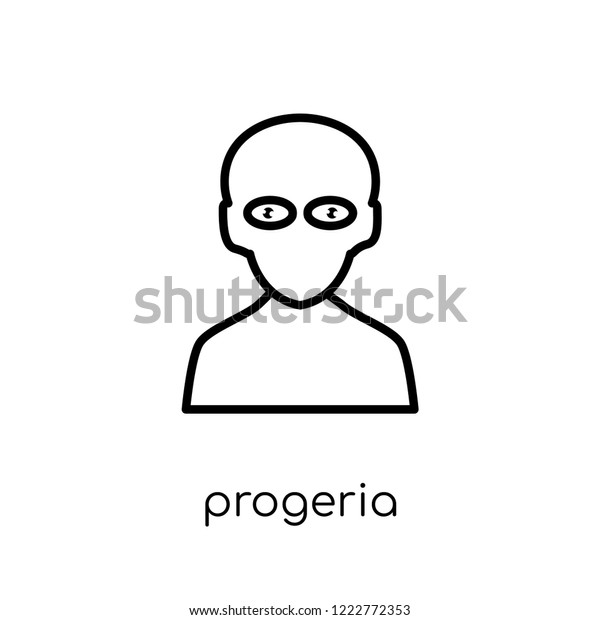 Progeria Icon Trendy Modern Flat Linear Stock Vector (Royalty Free ...