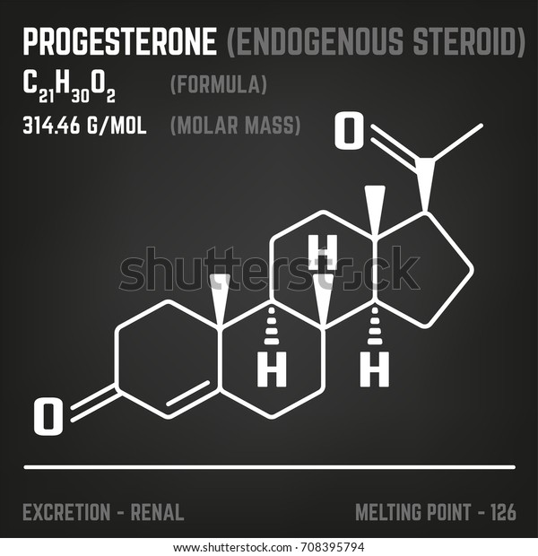 Progesterone Molecule Image Vector Illustration White Stock Vector ...