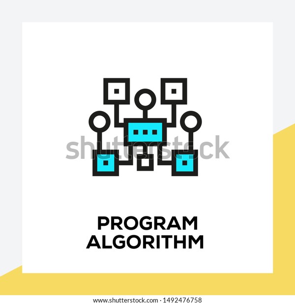 Program Algorithm Illustration Icon Concept Stock Vector (Royalty Free ...
