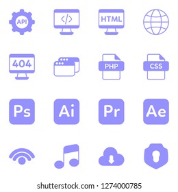 Programming Icons Pack Isolated Tree Symbols: vetor stock (livre de ...