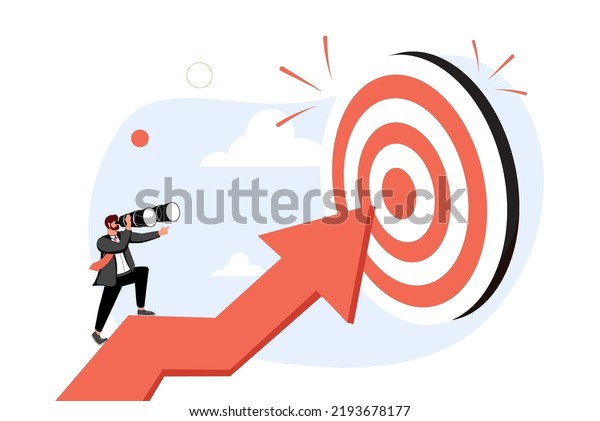 Progress Goal Reaching Business Target Motivation Stock Vector (Royalty ...