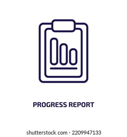 Progress Report Icon Business Collection Thin Stock Vector (Royalty Free) 2209947133 | Shutterstock