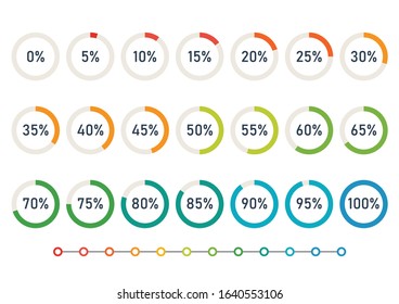 Progress Wheel Pie Charts Infographic Vector Stock Vector (Royalty Free ...