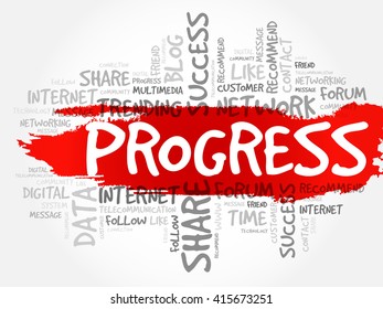 Progress Word Cloud Business Concept Stock Vector (Royalty Free ...
