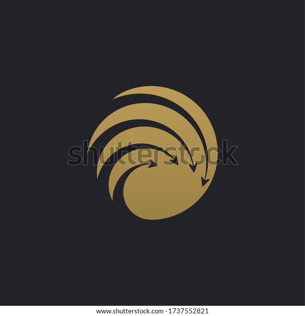 Progressive Arrow Signs On Globe Vector 库存矢量图（免版税）1737552821