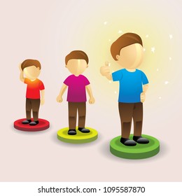Progressive Growth Increase Cartoon Stock Vector (Royalty Free ...