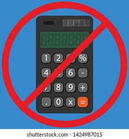 Prohibited Calculator Icon 300ppi Stock Vector (Royalty Free) 1424987015