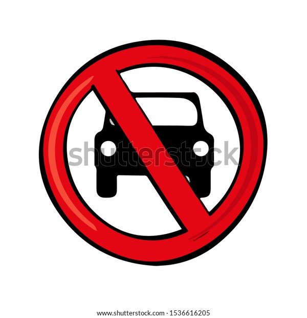 Prohibited Cars Vehicles Vector Icon Stock Vector (Royalty Free ...