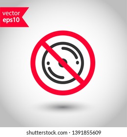 Prohibited Cd Vector Icon No Dvd Stock Vector (Royalty Free) 1391855609 ...