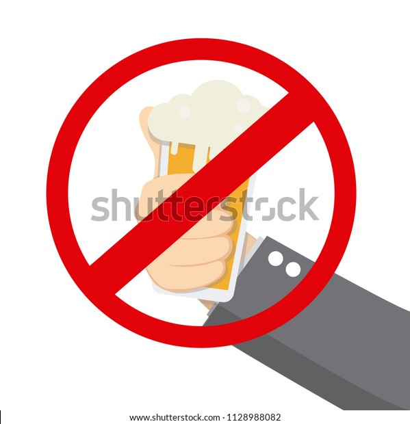 Prohibited Drink Beer Stock Vector (Royalty Free) 1128988082 | Shutterstock
