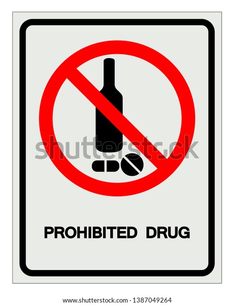 Prohibited Drug Symbol Sign, Vector Illustration, Isolate On White ...