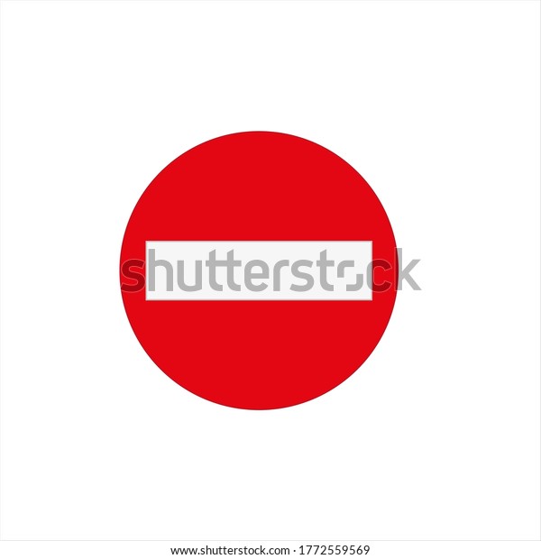 Prohibited Entry Traffic Signs Icons Illustration Stock Vector (Royalty ...
