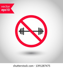 Prohibition Sign Do Not Go Gym Stock Illustration 1588276054
