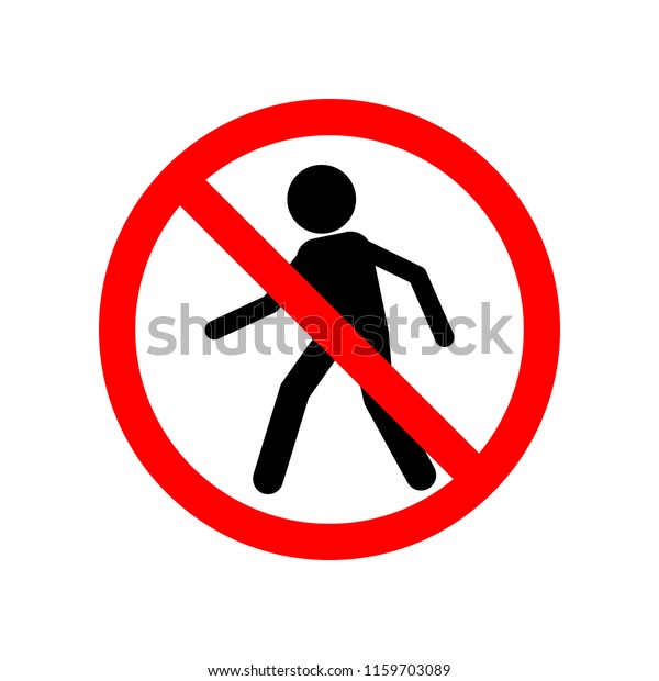 Prohibited Person Icon Element Prohibited Sign Stock Vector (Royalty ...