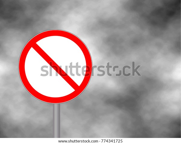 Prohibited Red Circle Metallic Border Road Stock Vector (Royalty Free ...