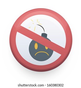 Prohibited Sign Bomb Vector Design Stock Vector (Royalty Free ...