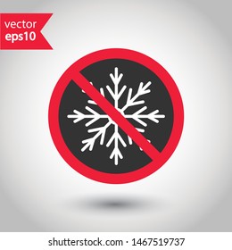 Prohibited Snow Vector Icon No Crystal Stock Vector (Royalty Free ...